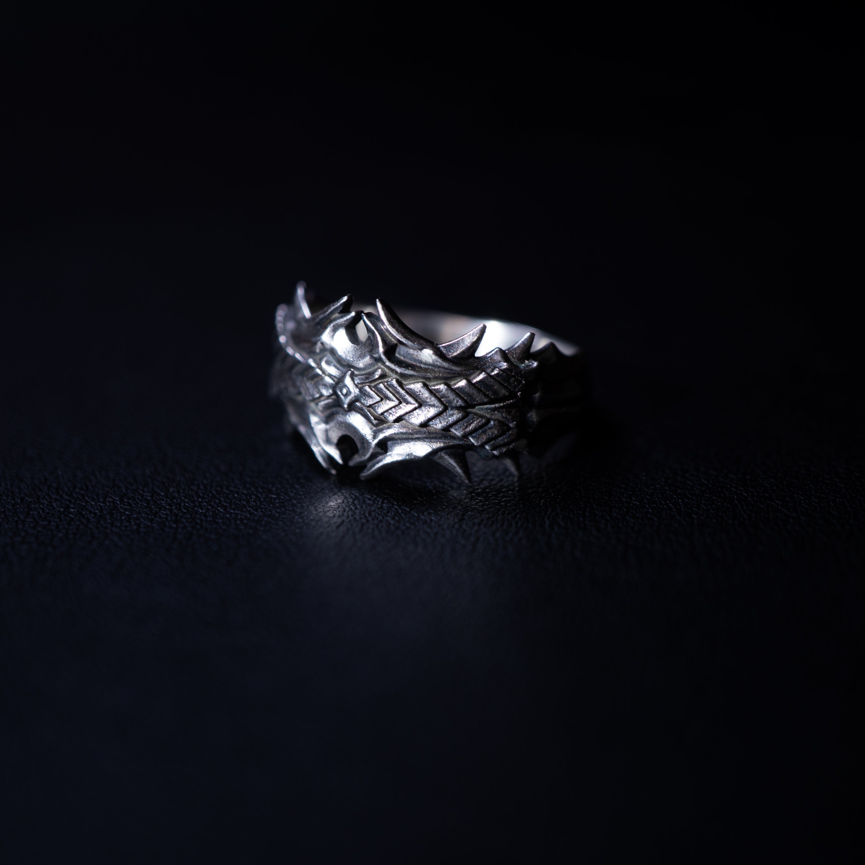 Infernal Dracken - A Sterling Silver Draconic Band – Faceless Jewelry