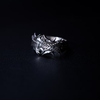 Infernal Dracken - A Sterling Silver Draconic Band – Faceless Jewelry