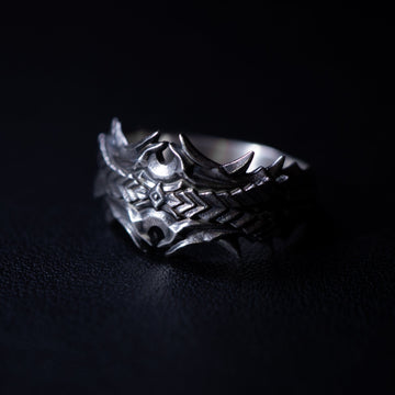 Infernal Dracken - A Sterling Silver Draconic Band – Faceless Jewelry