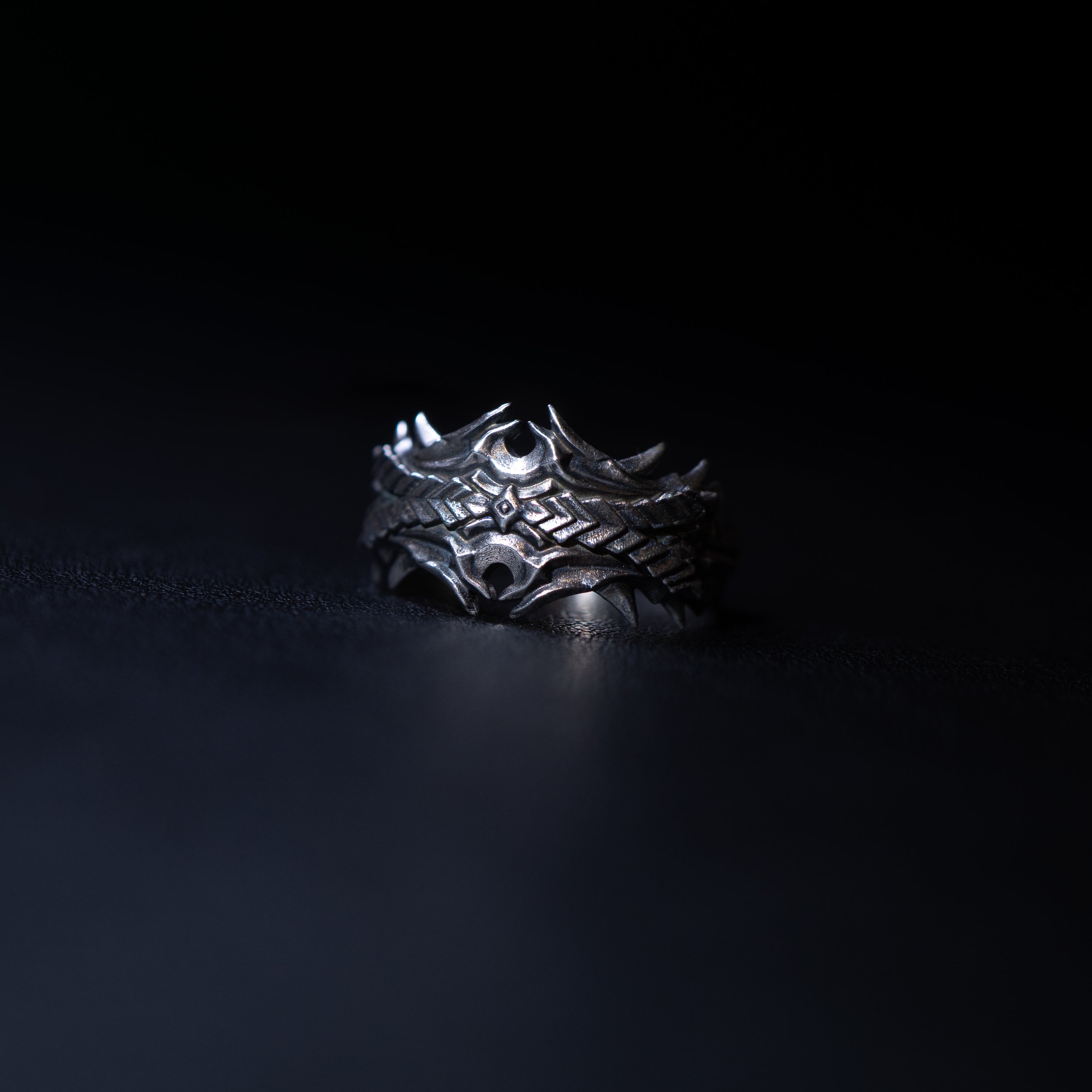 Infernal Dracken - A Sterling Silver Draconic Band – Faceless Jewelry