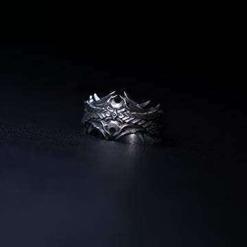Infernal Dracken - A Sterling Silver Draconic Band – Faceless Jewelry